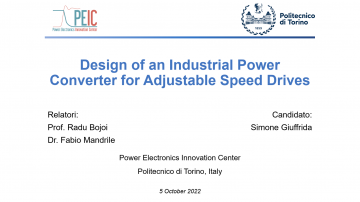 PEIC - Design of an Industrial Power Converter for Adjustable Speed Drives