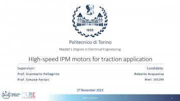 PEIC - High-speed IPM motors for traction applications