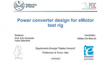 PEIC - Power converter design for eMotor test rig